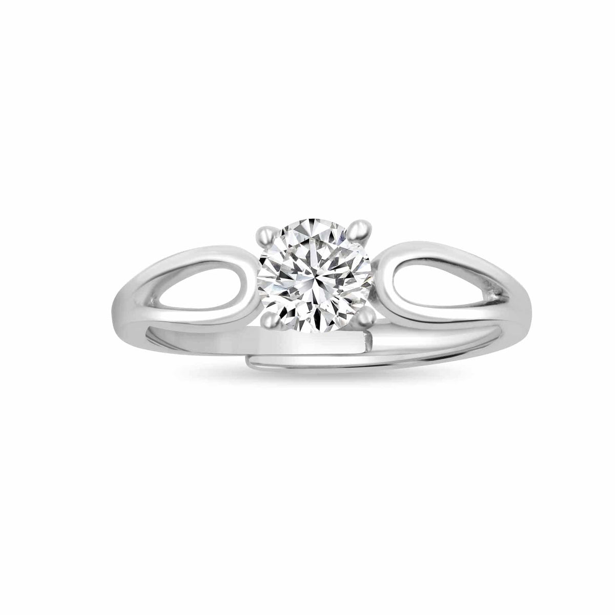Beauty Of Minimal Sterling Silver Solitaire Ring – Zarkan