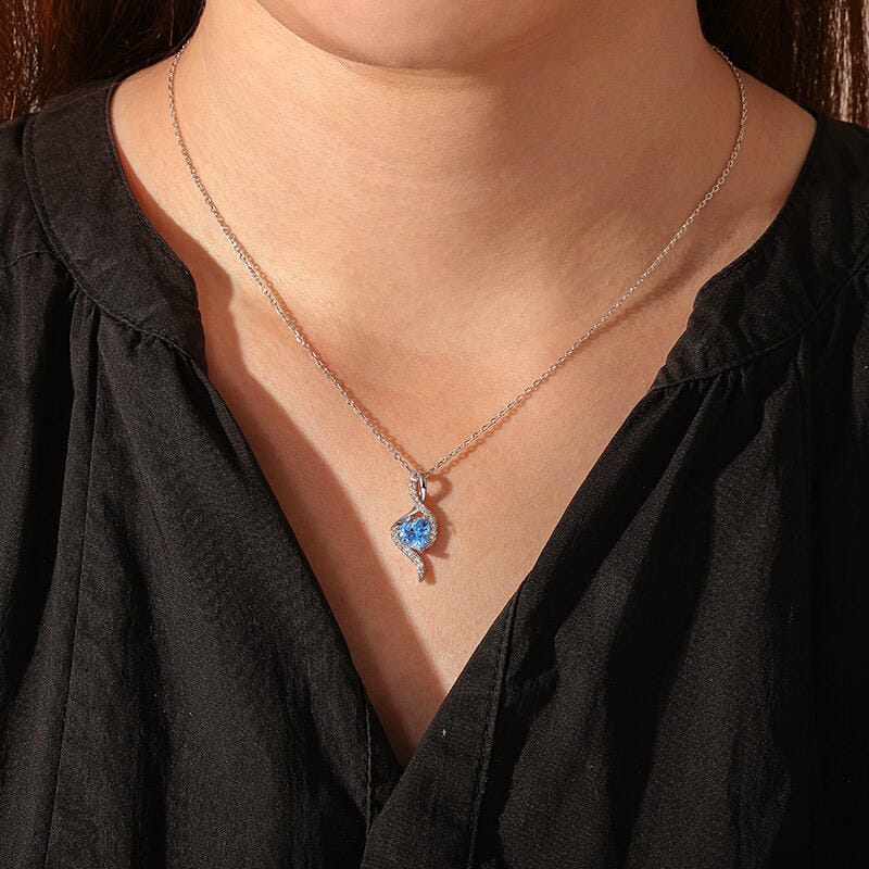 Hallmark Silver Ribbon Twist Heart Pendant – Zarkan