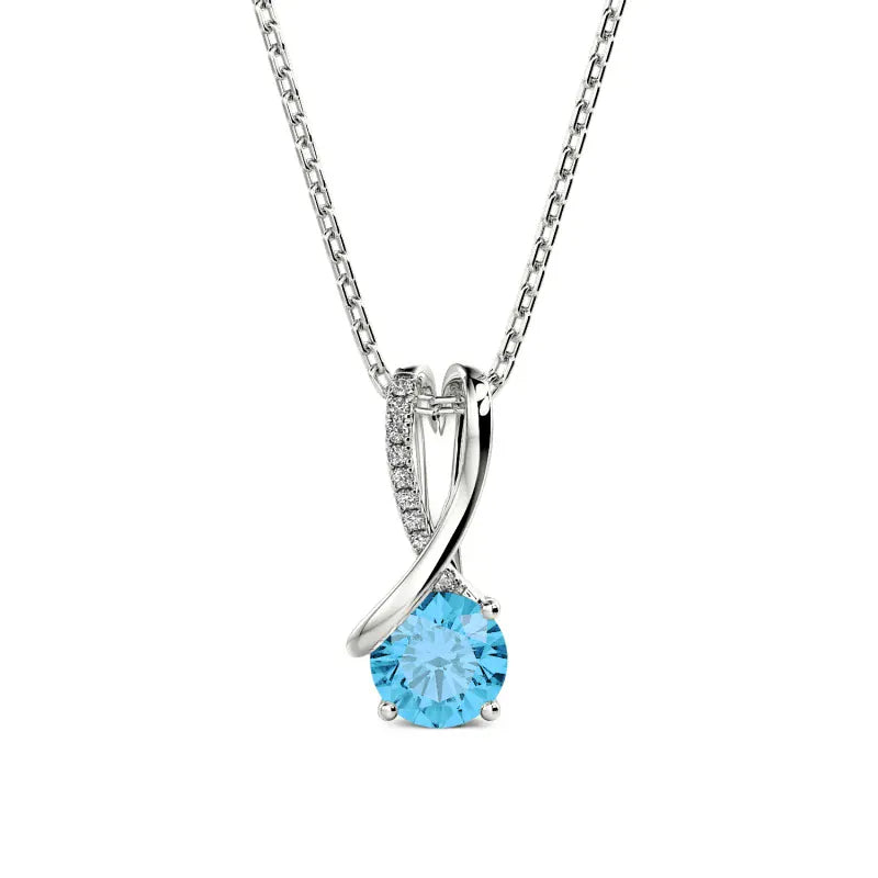 Hallmark Silver Simple Twist Round Cut Pendant – Zarkan