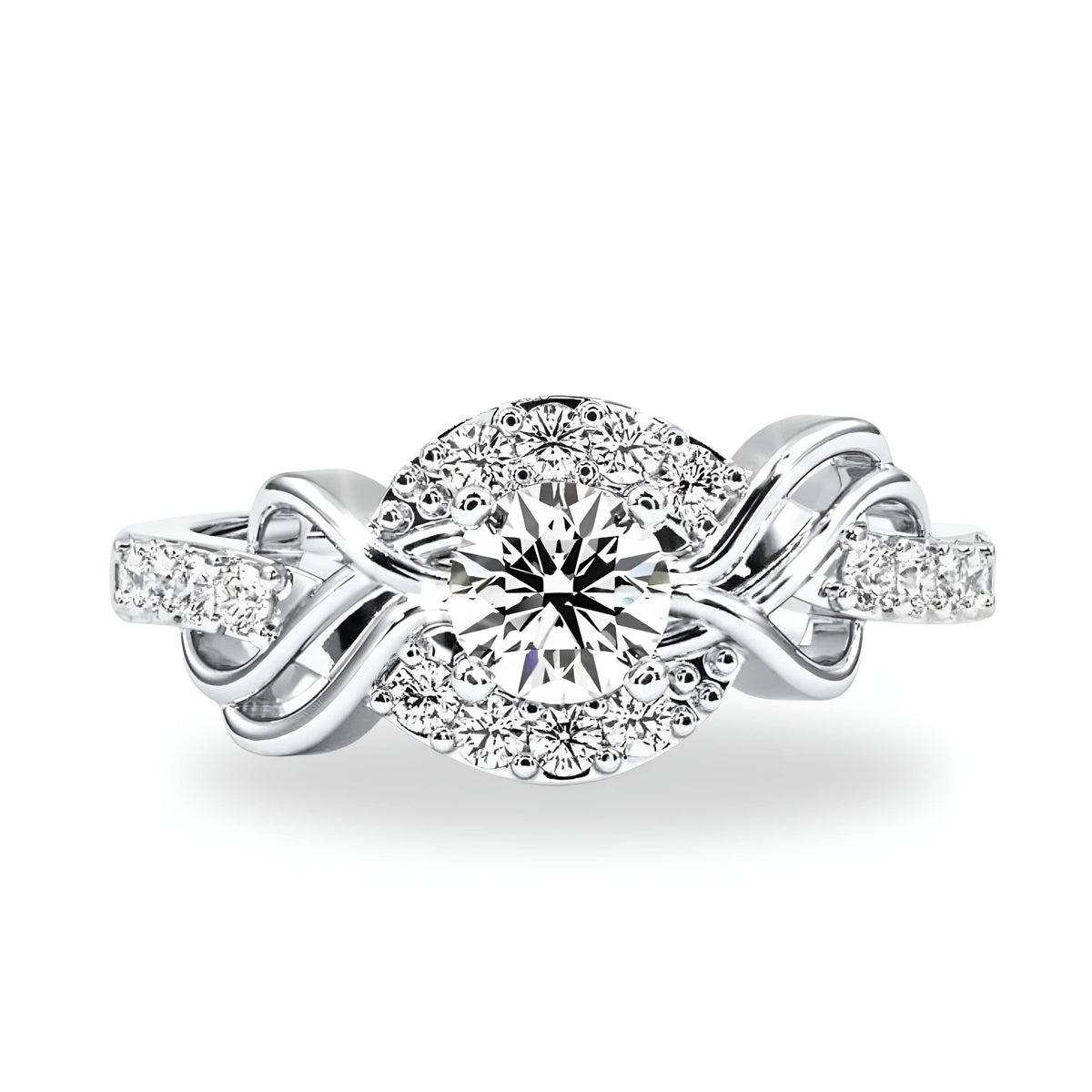 Zarkan 925 Sterling Silver Love Root Silver Solitaire Ring
