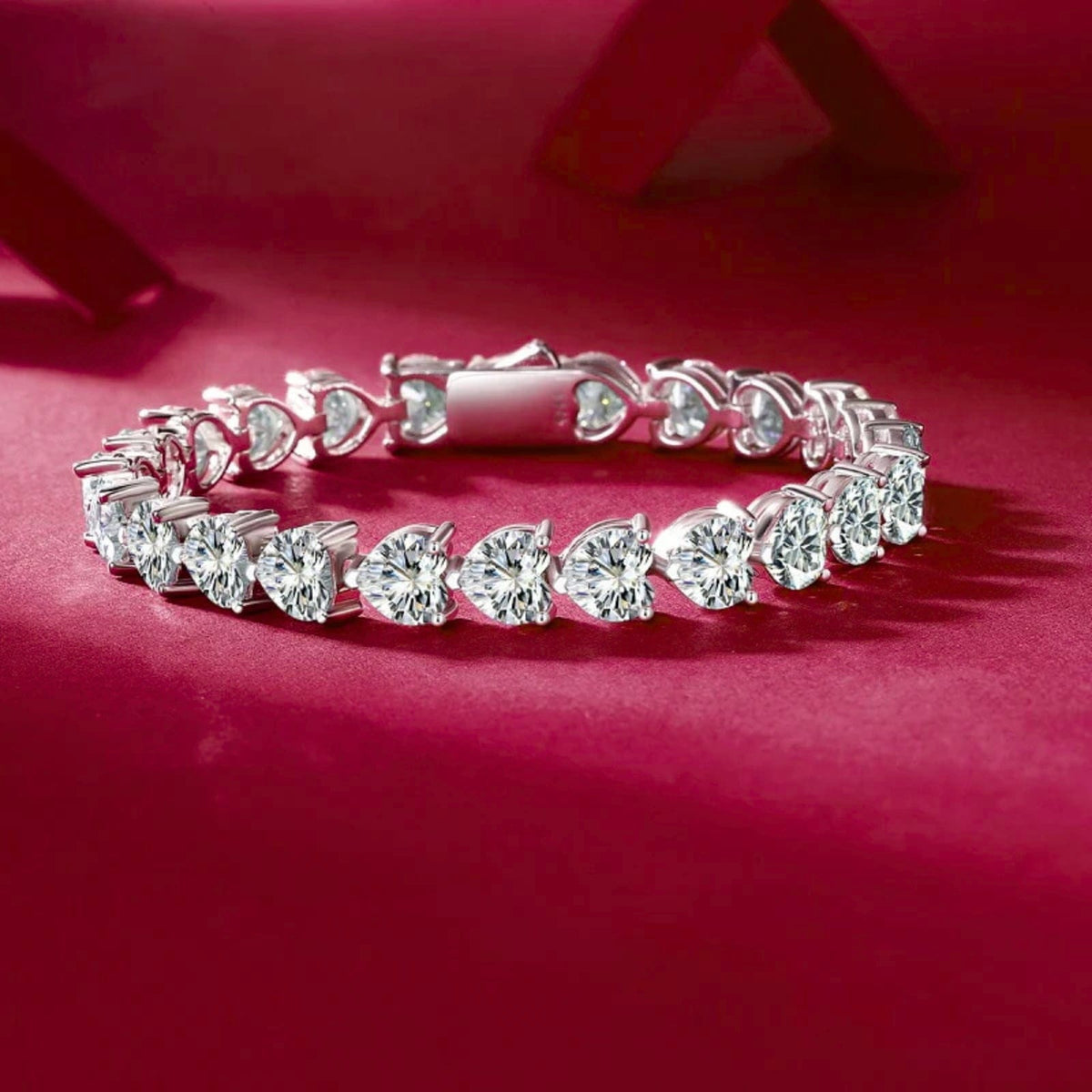 Hallmark Silver Heart Cut American Diamond Bracelet – Zarkan