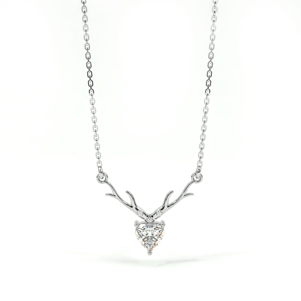 925 Silver Deer Heart Necklace For Dear Love – Zarkan