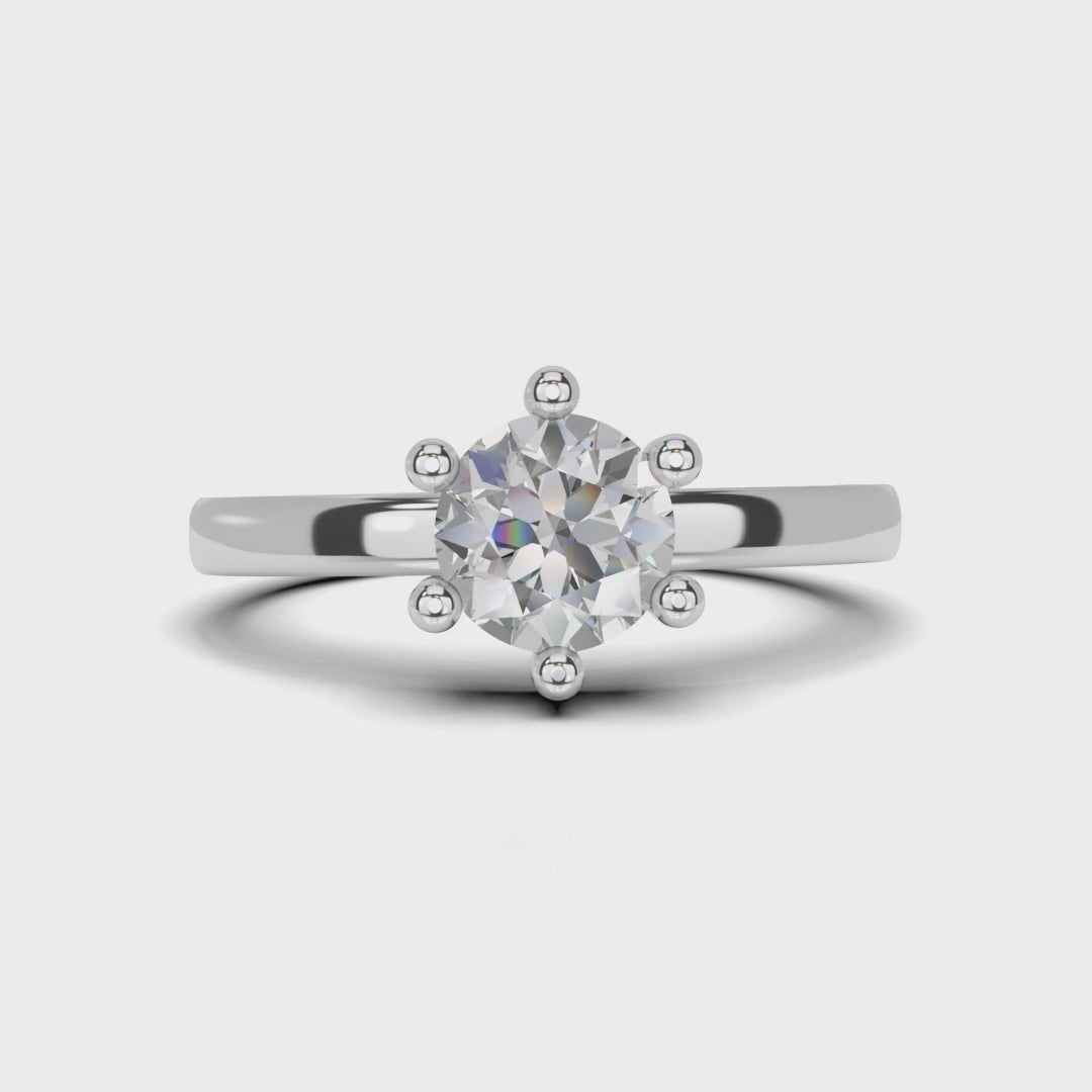 Moissanite Diamond Solitaire .8 Carat Premium 925 Silver Ring for wome ...