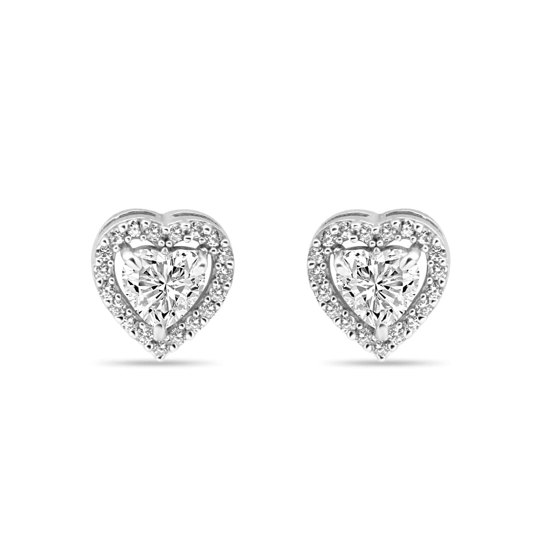 Zarkan 925 Silver Heart Jewelry Set With Link Chain