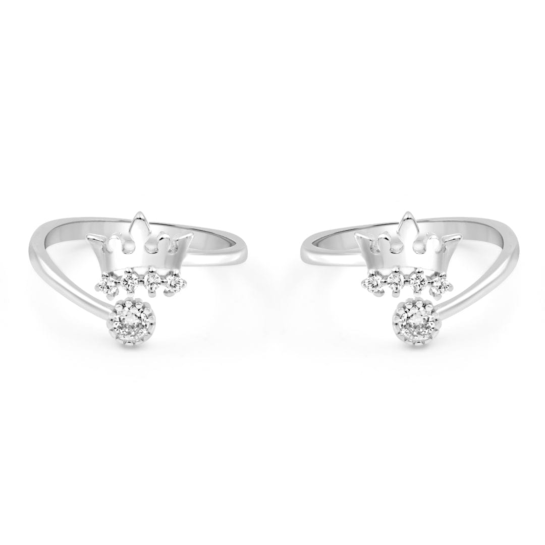 Zarkan Queen Culture Silver Toe Rings