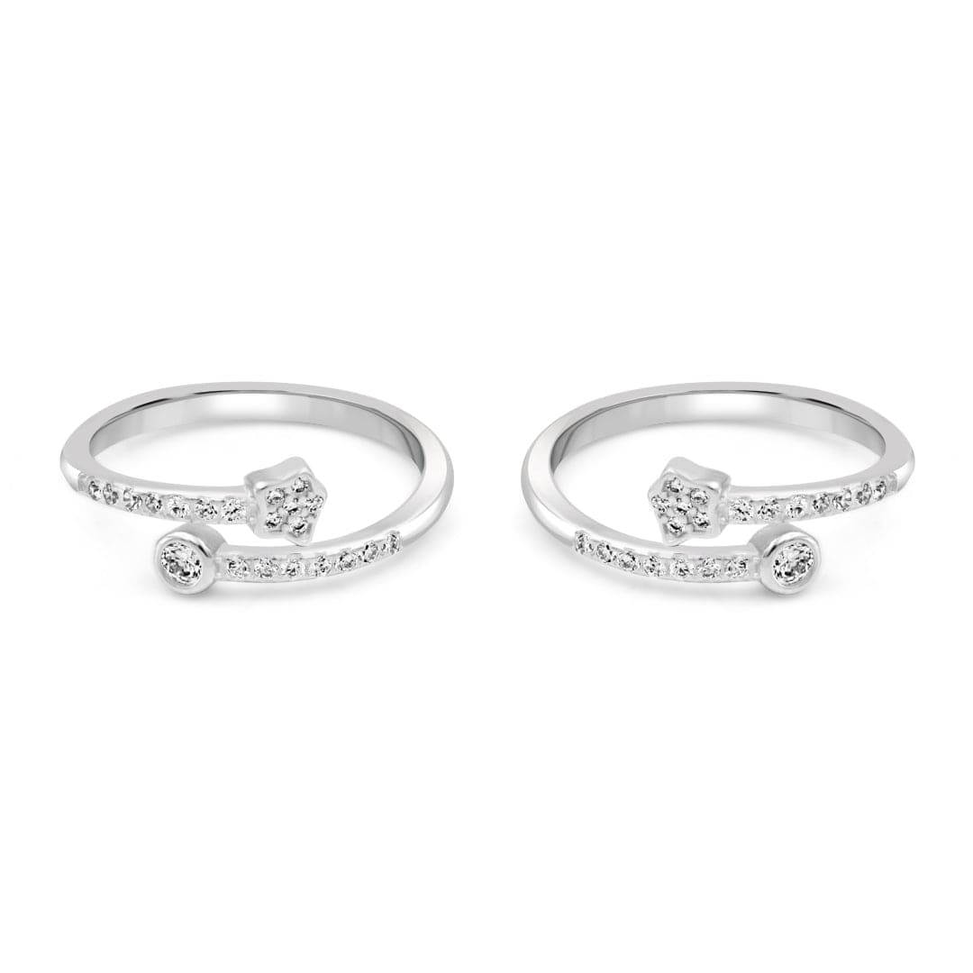 Zarkan Exceeding Excellence Silver Toe Rings