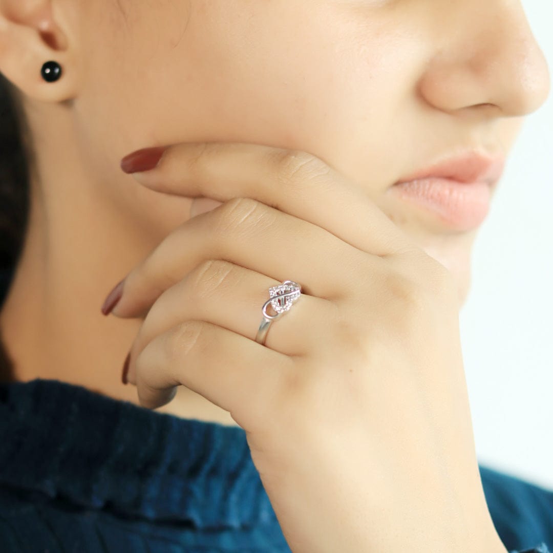 Zarkan Infinity Heart Propose 925 Sterling Silver Ring