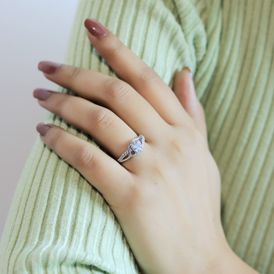 Zarkan Silver Solitaire Ring For Your Queen