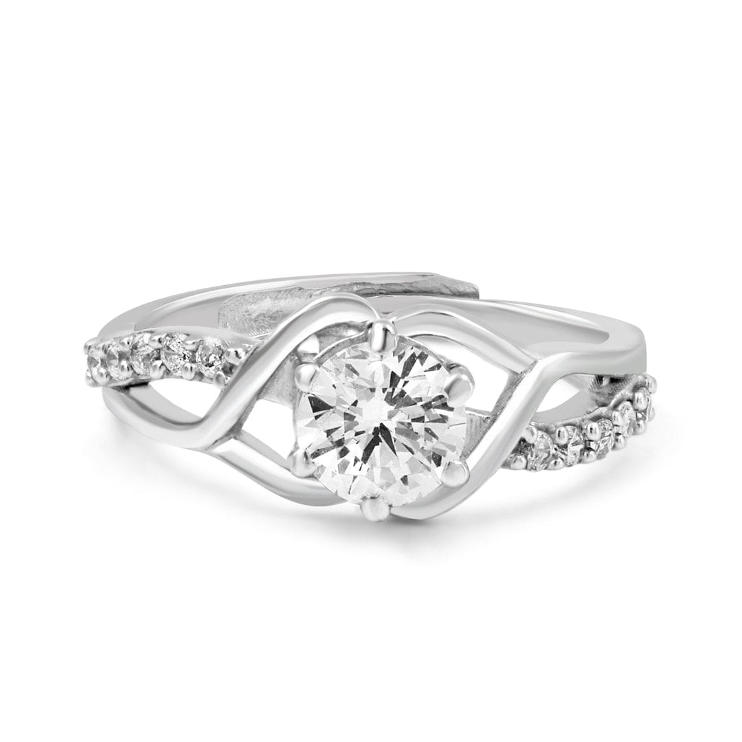 Zarkan Silver Solitaire Ring For Your Queen