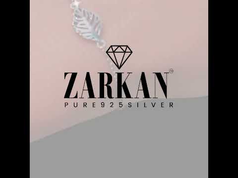 Zarkan Leaf Cut Linear Silver Bracelet