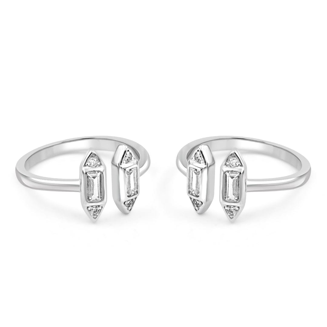 Zarkan Rowing Boat Silver Toe Rings